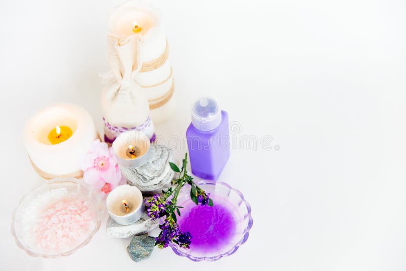 Different spa things stock image. Image of bathroom - 104193157
