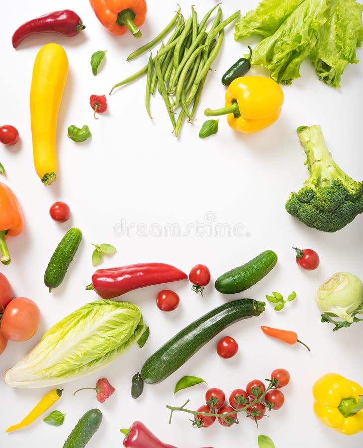 Image of Different Vegetables on White Background Stock Photo - Image ...