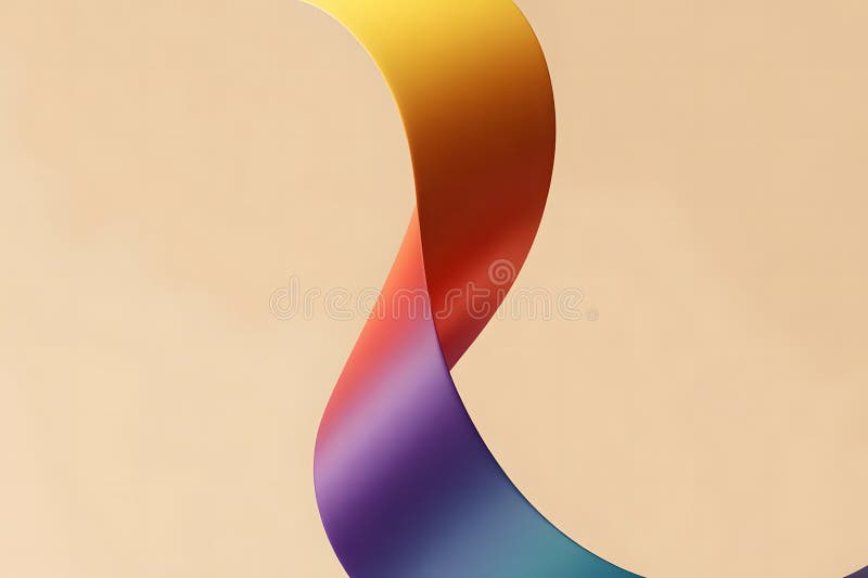 Abstract Gradient Ribbon stock illustration. Illustration of smoothly ...