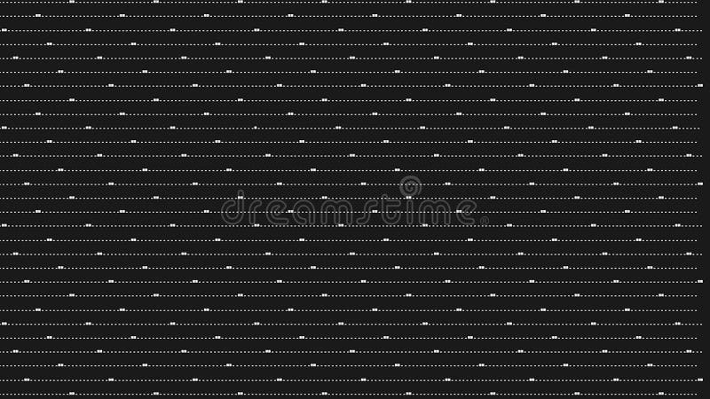 Geometric Pattern of White Dotted Lines on a Black Background. Evenly ...