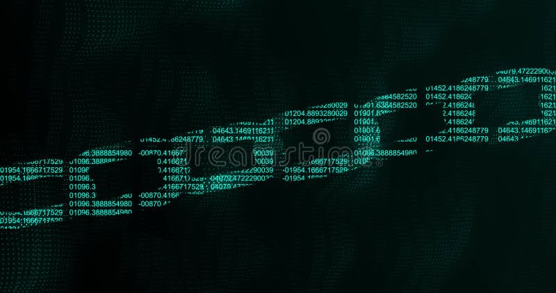 Image of Digital Computer Interface with Data and Numbers Processing ...