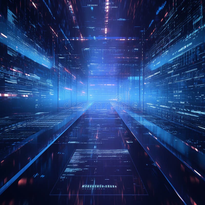 Image Digital Data Connections Depicted in Futuristic Cyberspace with ...