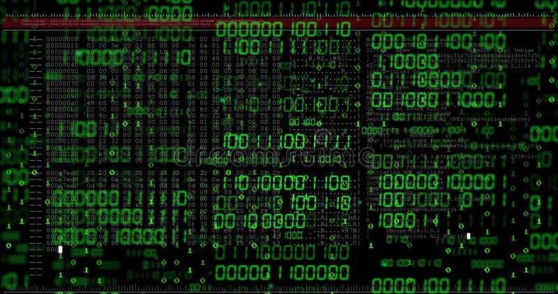 Image of Digital Data Processing Over Binary Coding Stock Image - Image of network ...