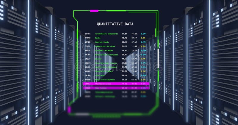 Image of Digital Data Processing Over Computer Servers Stock ...