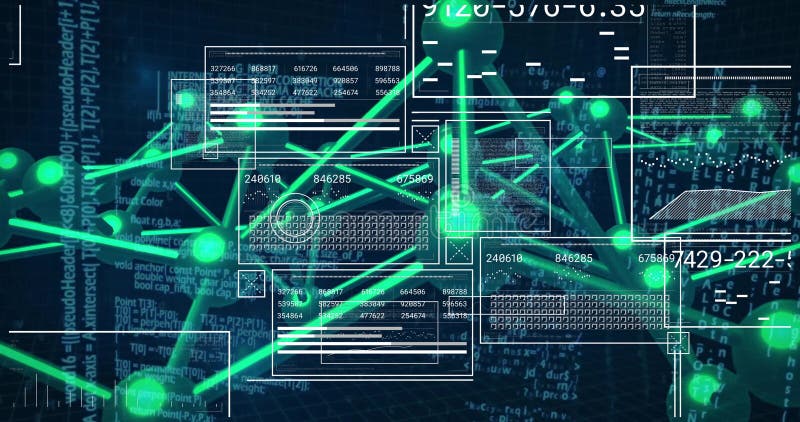 Image of Digital Data Processing Over Dna Strand and Screens Stock ...