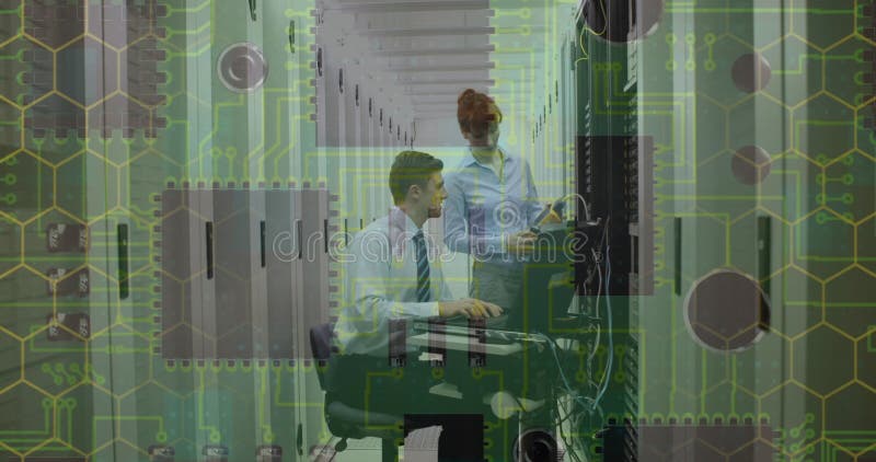 Image of Digital Data Processing Over Female Student Using Computer ...
