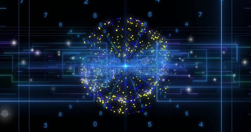 Image of Digital Data Processing Over Globe of Connections Stock ...