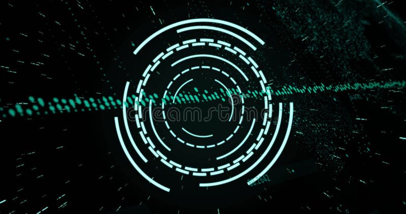 Image of Digital Data Processing Over Scope Scanning Stock Photo ...