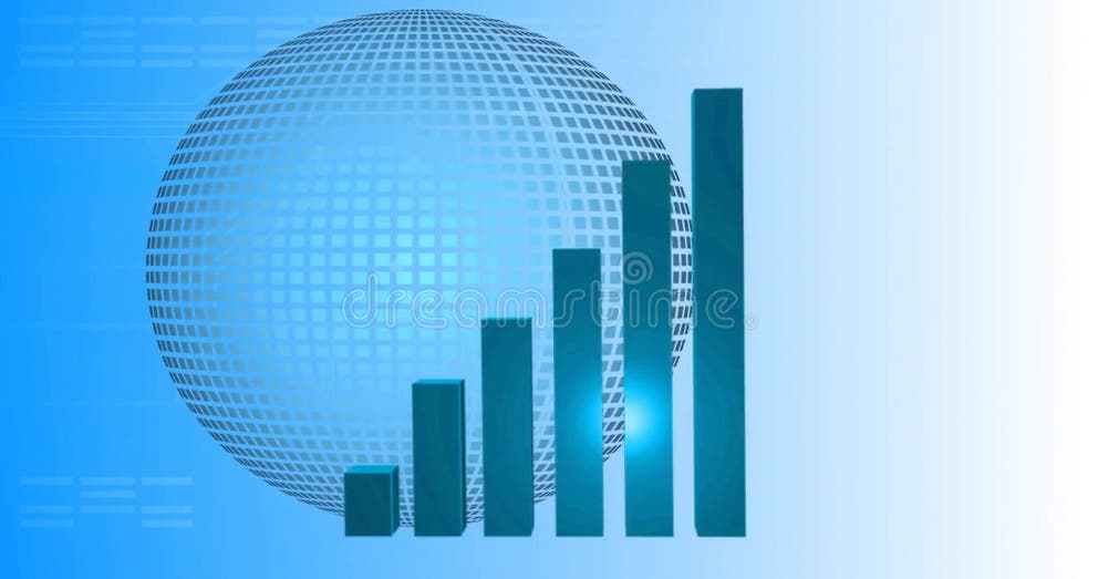 Image of Digital Data Processing and Statistics Over Globe Stock Photo - Image of computing ...