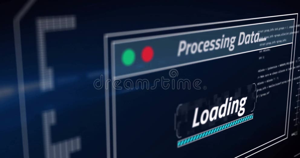 Image of Digital Data Processing and Text Over Black Background Stock ...