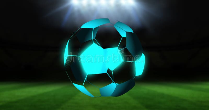 Image of Digital Football Over Stadium Stock Illustration ...