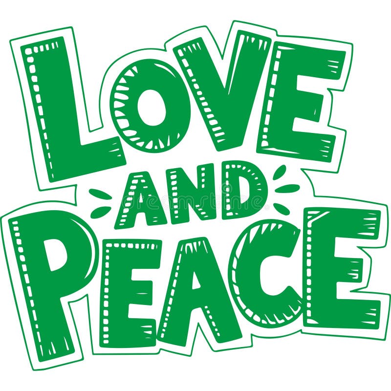 Black Love and Peace Graphic Art Stock Vector - Illustration of reel ...