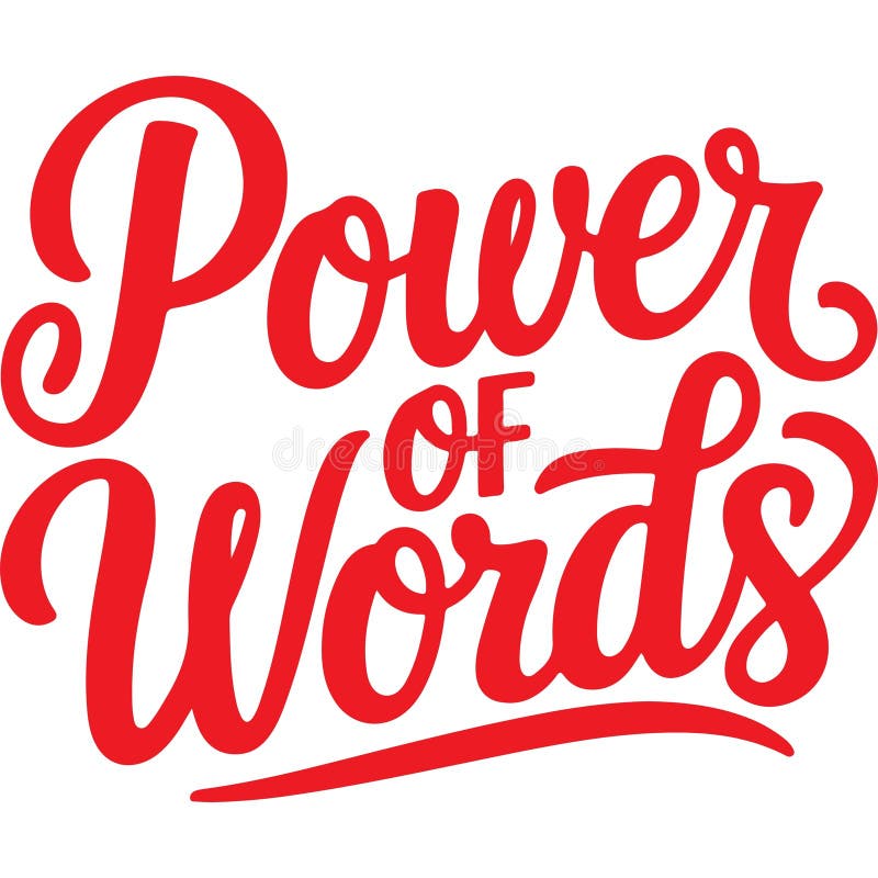 Power of Words Typography Design Stock Vector - Illustration of purely ...