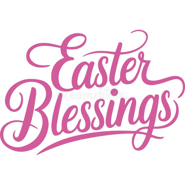 Easter Blessings Calligraphy Design Stock Vector - Illustration of love ...