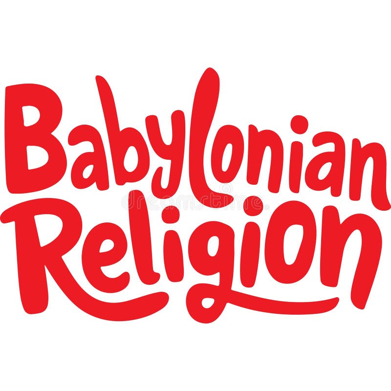 Babylonian Religion Text Graphic Design Stock Vector - Illustration of ...