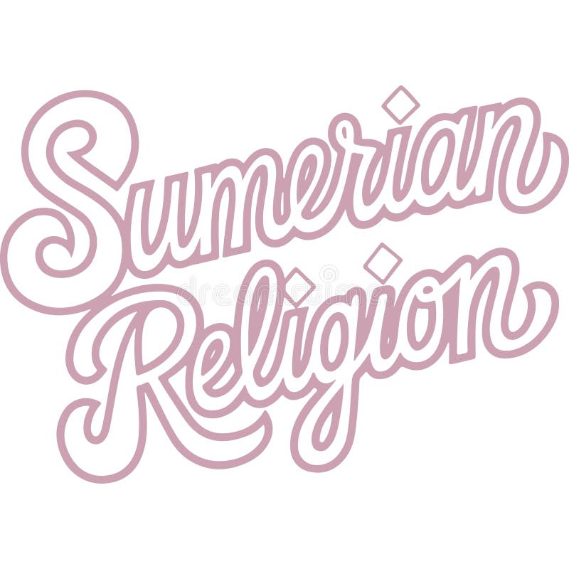 Sumerian Religion Calligraphic Design Stock Vector - Illustration of ...