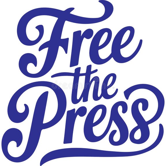 Free the Press Typography Design Stock Vector - Illustration of retro ...
