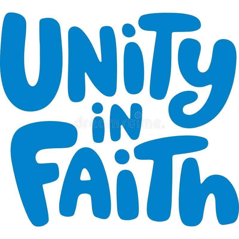 Unity in Faith Bold Typography Stock Illustration - Illustration of ...