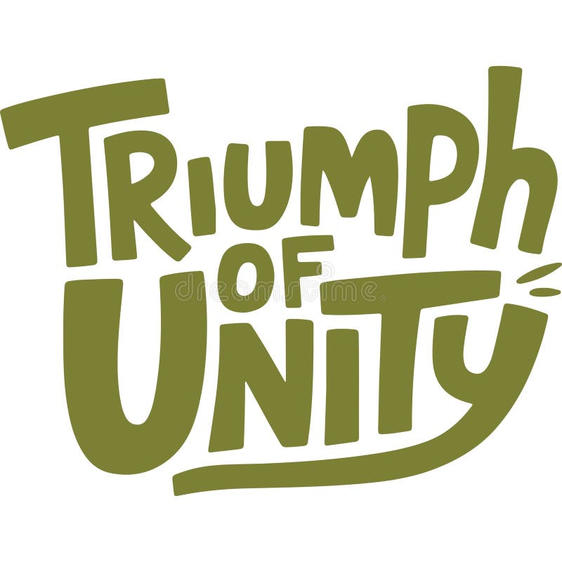 Unity Triumphs Bold Black Lettering Stock Illustrations – 3 Unity ...