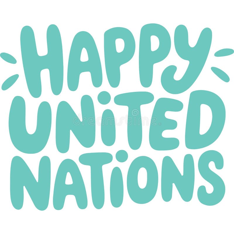 Happy United Nations Day Greeting Stock Vector - Illustration of font ...