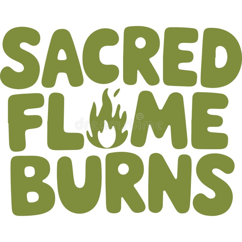 Sacred Flame Burns Brightly Graphic Stock Vector - Illustration of ...