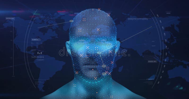 Image of Digital Human Model Over Scope Scanning with World Map on ...