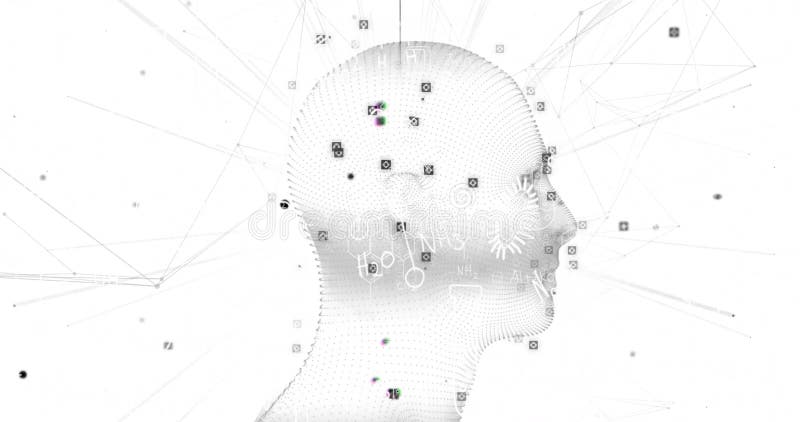 Image of Digital Human Over Chemical Equations Stock Photo - Image of ...