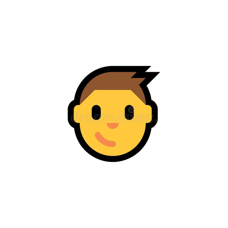 Mischievous Boy Emoji, Cartoon Face Icon Stock Illustration ...