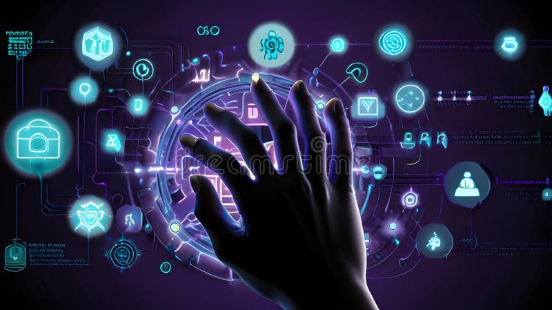 The Image is a Digital Illustration Featuring a Dark, Silhouetted Hand ...