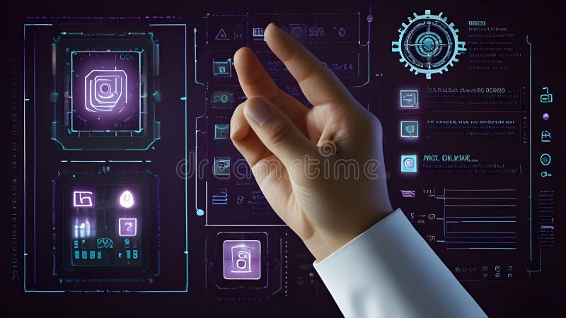 The Image is a Digital Illustration Featuring a High-tech, Futuristic ...