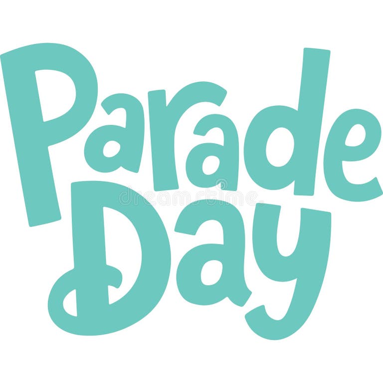 Bold Parade Day Typography Design Stock Vector - Illustration of ...