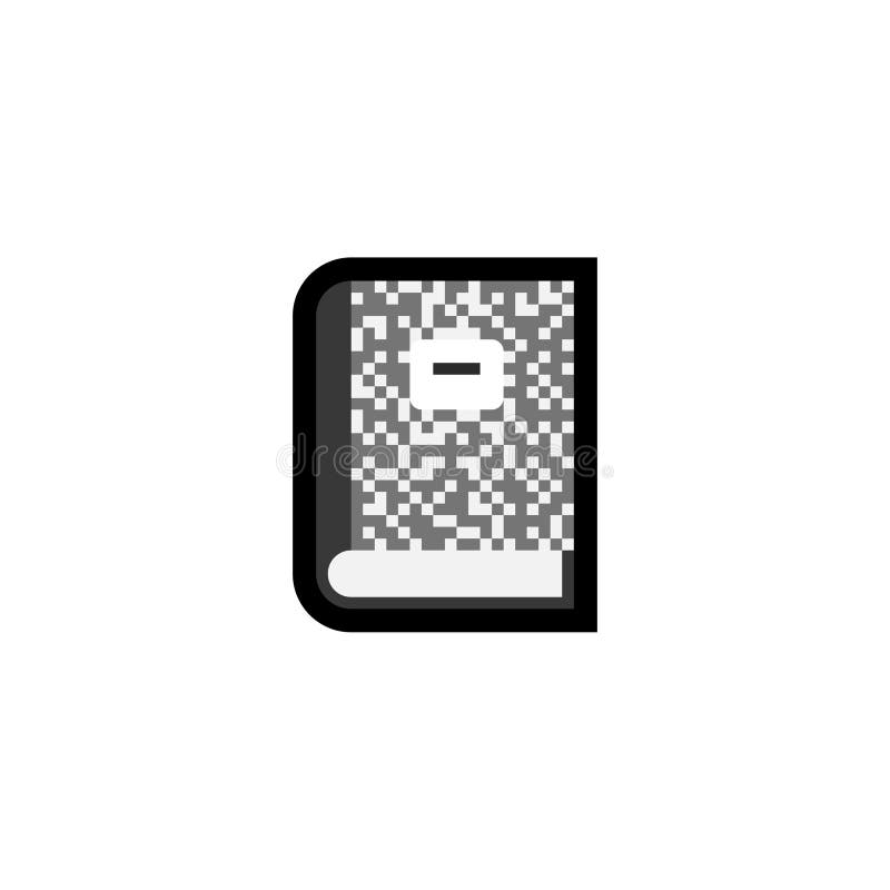 Pixelated Notebook Icon, Digital Journal Stock Illustration ...