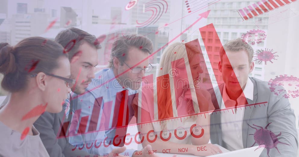 Image of a Digital Interface with Graphs and Statistics and Coronavirus ...