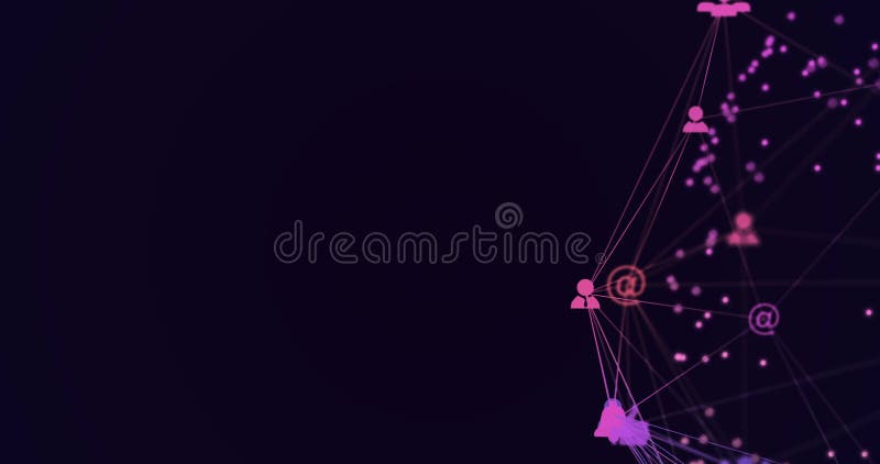 Image of Digital Interface and Network of Connections with Social ...