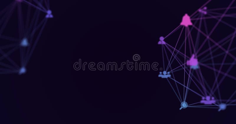 Image of Digital Interface and Network Connections with Social ...