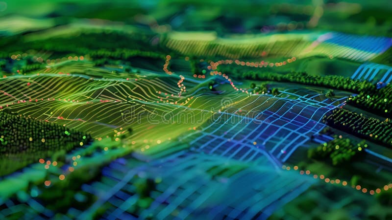 An Image of a Digital Map Displaying Colorcoded Zones for Optimal Crop ...