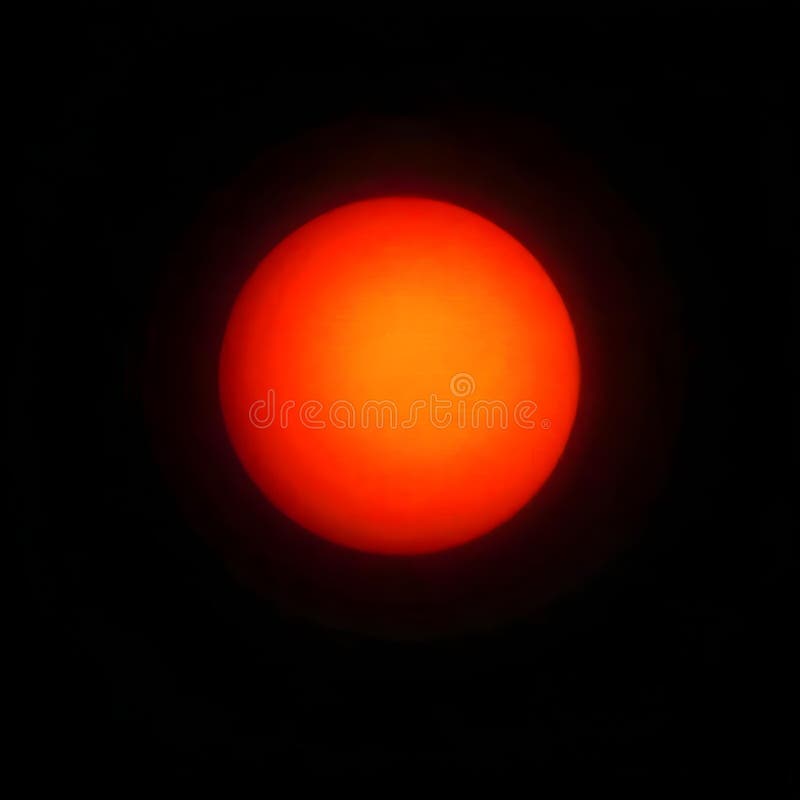 Glowing Red-orange Circle Against a Black Background. Radiant Circular ...