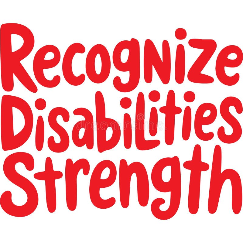 Recognize Disabilities Strength Poster Stock Vector - Illustration of ...