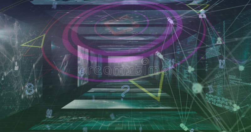 Image of Digital Signs Moving in Highly Equipped Space Stock ...