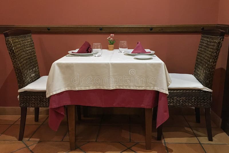 Dining Tables in the Restaurant Stock Image - Image of arrangement ...