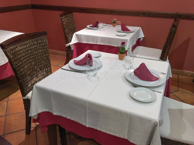 Dining Tables in the Restaurant Stock Photo - Image of bright, empty ...