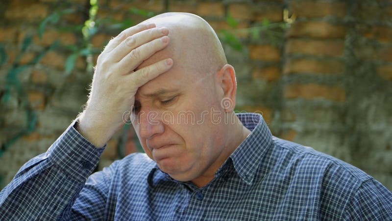 Image with a Disappointed Man with Problems Making Worry Stock Image ...