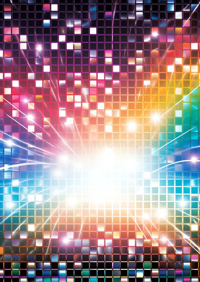 Disco Ball Pattern Frame 80s Retro Nostalgic Stock Illustration ...