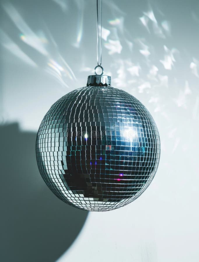 Image of a Disco Ball with a Shadow Shining through Stock Photo - Image ...