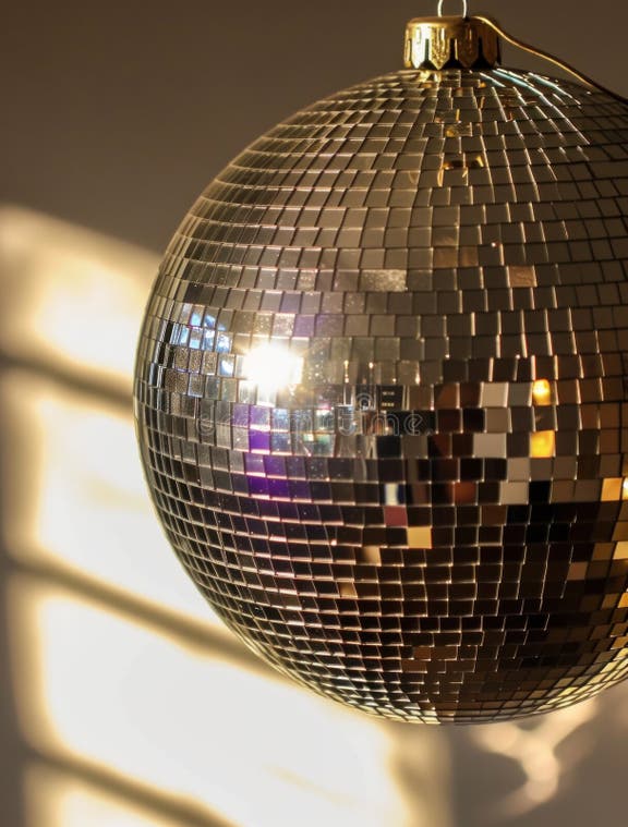 Image of a Disco Ball with a Shadow Shining through Stock Photo - Image ...
