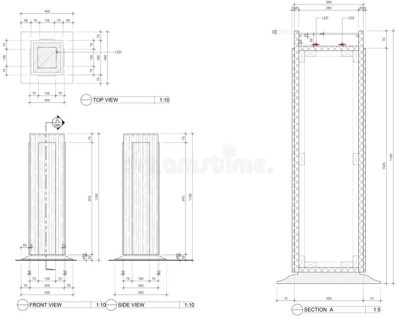 Image of a Display Stand, Interior Decoration Stock Illustration ...