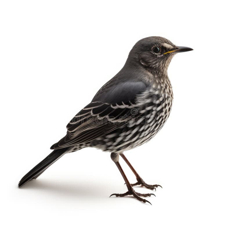 An Image Displaying a Bird, Distinct and Clear Against a White Backdrop ...