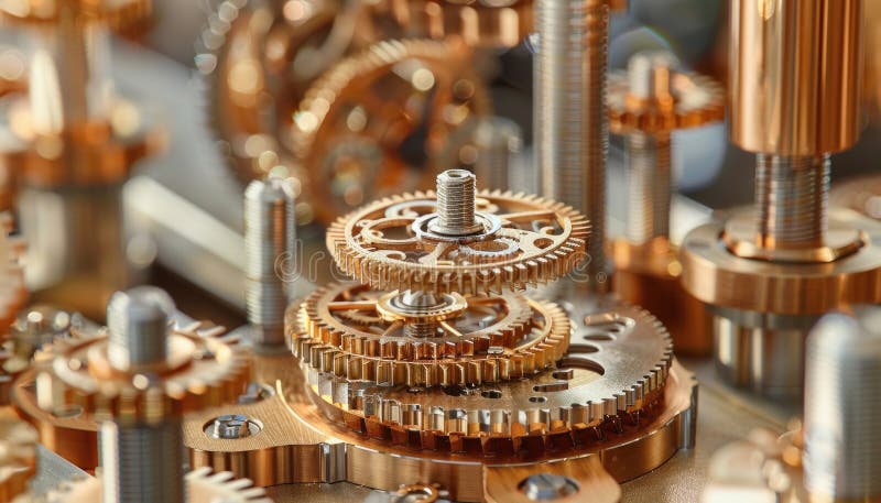 An Image Displaying a Detailed View of Multiple Gears Inside a ...