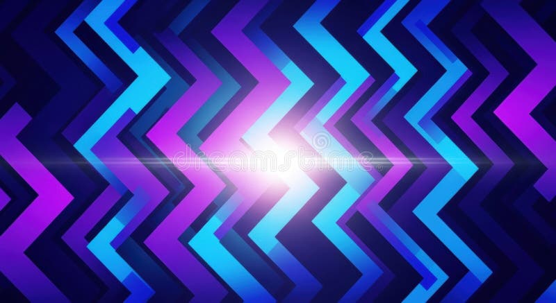 Abstract Chevron Pattern with Bright Central Light Stock Illustration ...