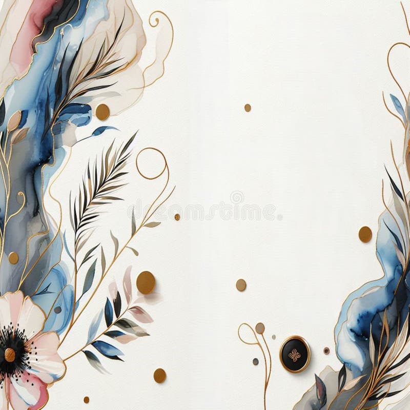 Elegant Abstract Floral Invitation Card Design Stock Illustration ...